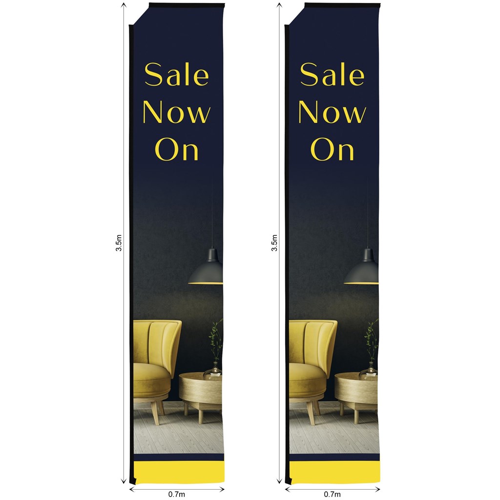 Legend 4m Sublimated Telescopic Flying Banner Skin - Set Of 2 (Excludes ...